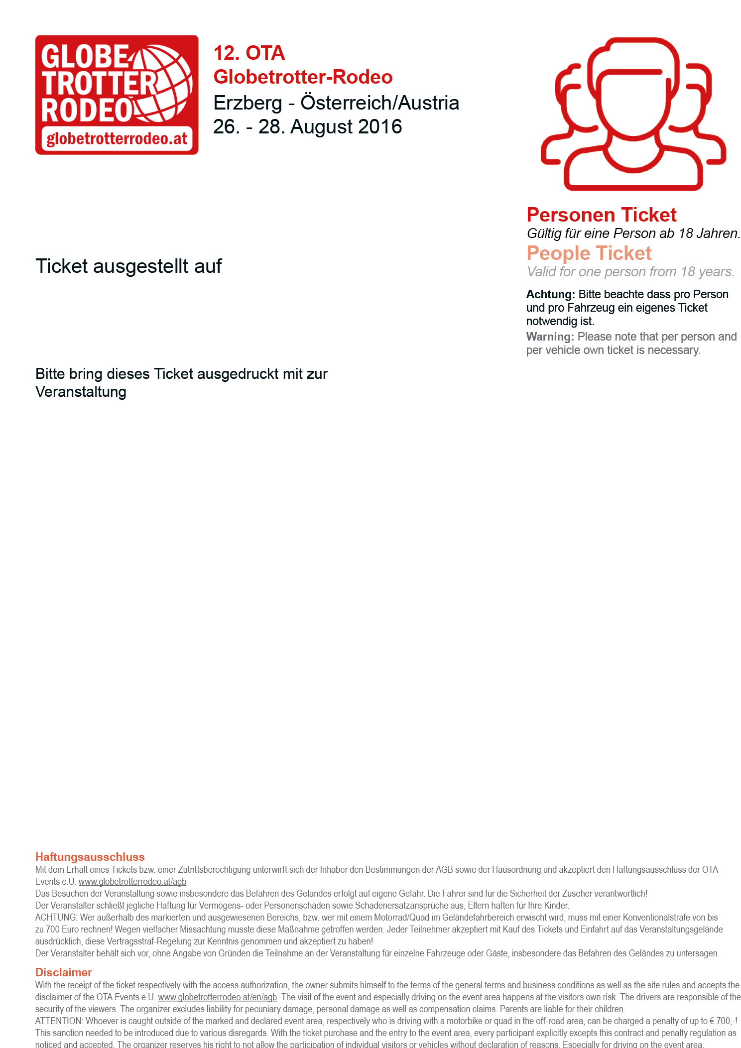 Tickets ab sofort erhältlich - OTA Globetrotter-Rodeo