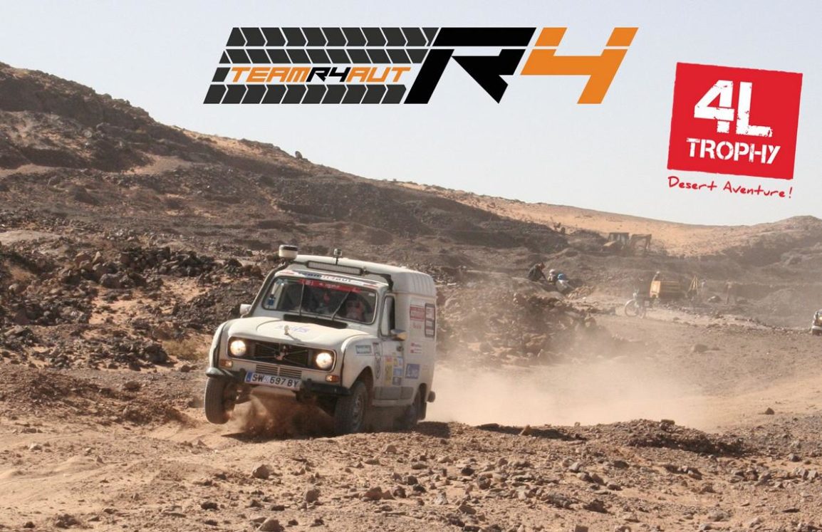 Rallye R4 der 4L Trophy am Erzberg ausgestellt - OTA Globetrotter-Rodeo